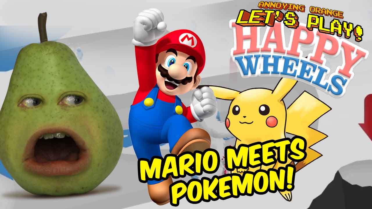 Pear Plays - HAPPY WHEELS: Mario Meets Pokemon! - YouTube