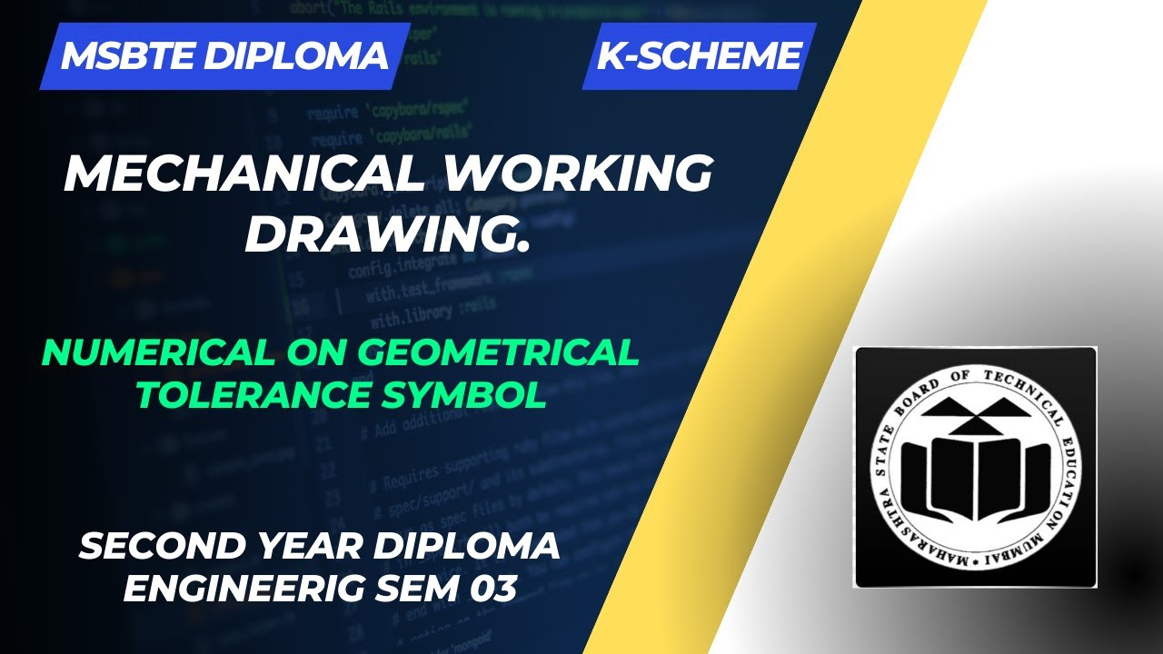 Mechanical Working Drawing/Numerical on Geometrical Tolerance Symbol ...