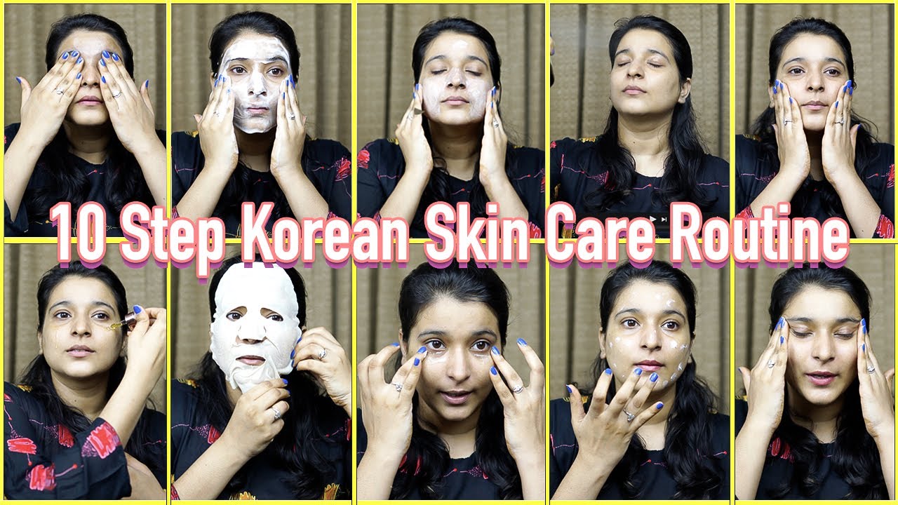 10 Step Korean Skin Care Routine for Glass Skin I Clear Skin care ...