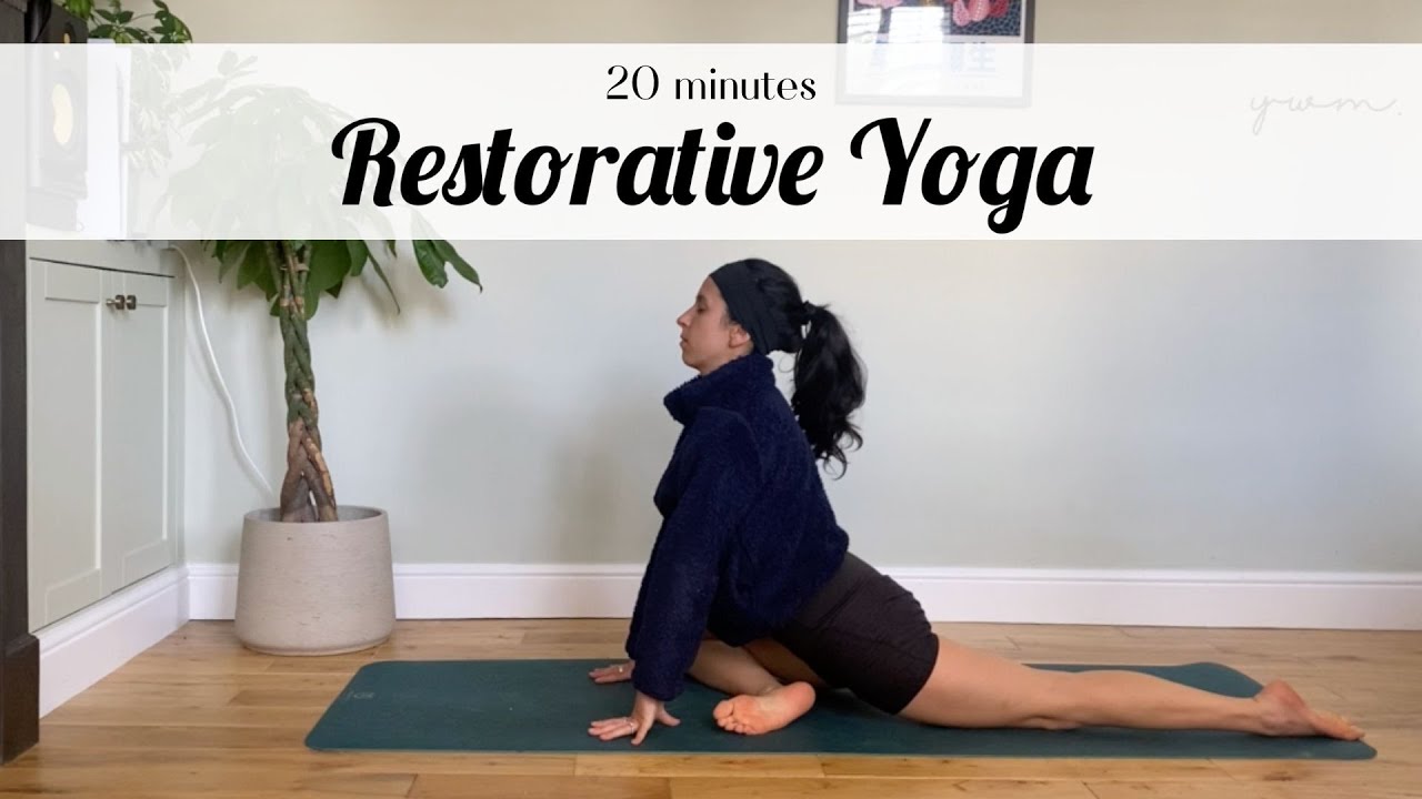 20 Minutes Restorative Yoga + Breathing Exercise | Deep Stretch & Relax ...