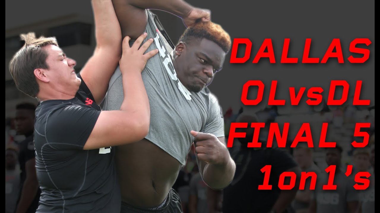 Dallas OL vs DL "Final 5" 1 on 1's | Nike Football The Opening ...