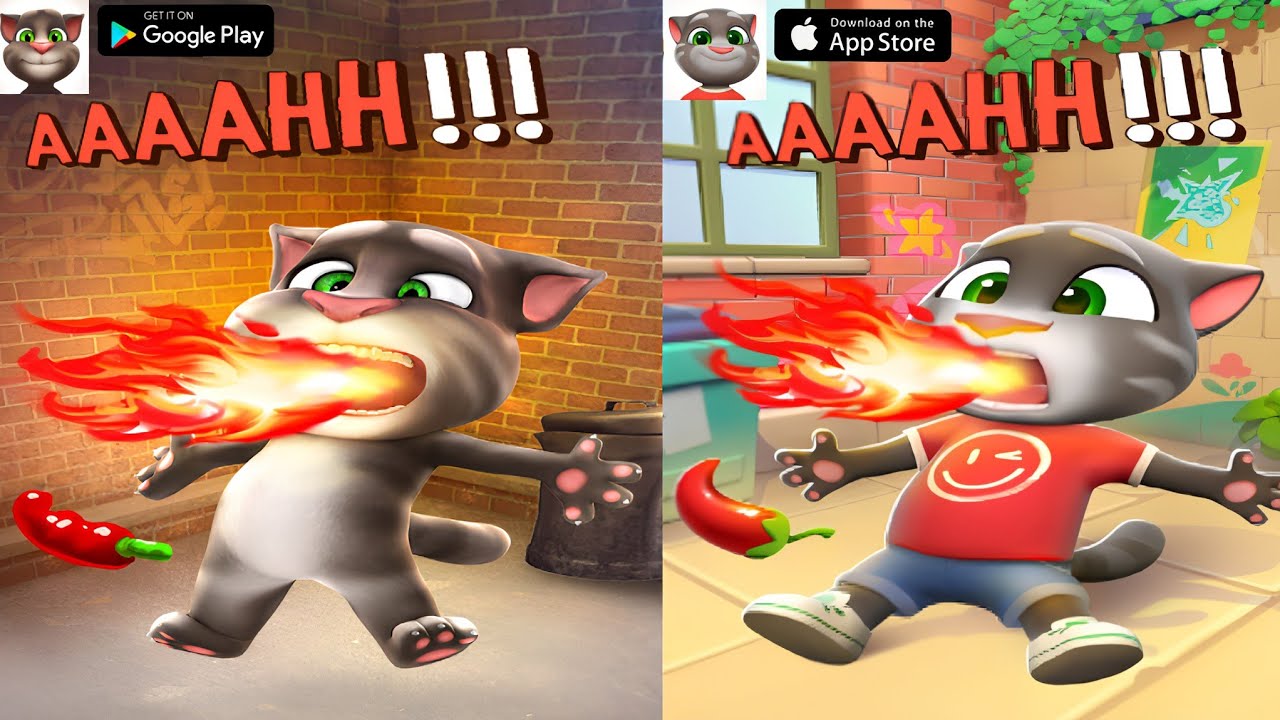 Talking Tom vs Talking Tom Cat Remaster Gameplay Android ios - YouTube