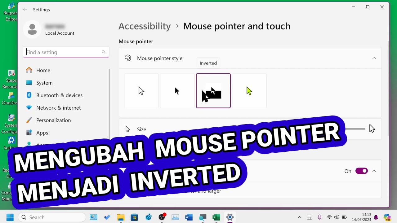 Cara Mengubah Style Mouse Pointer Menjadi Style Inverted (Windows 11 ...