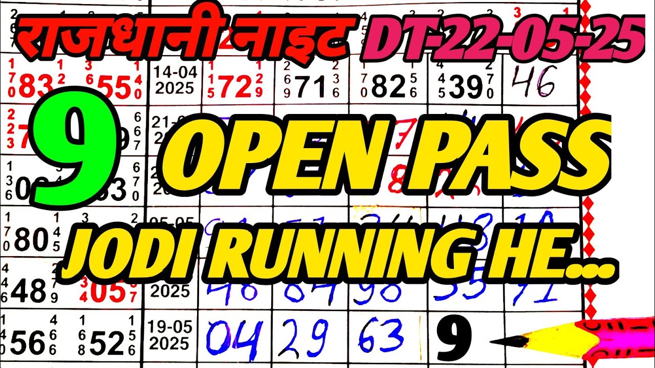 Rajdhani Night Today 22-05-2025 Rajdhani Night Chart ...