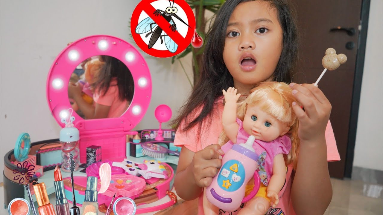 MAIN MAKE-UP MAKE-UP AN BARENG BONEKA BAYI 👶DAN BERSIH-BERSIH KAMAR ...