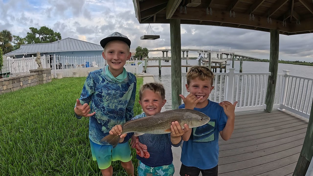Fishing with friends off the Dock! - YouTube