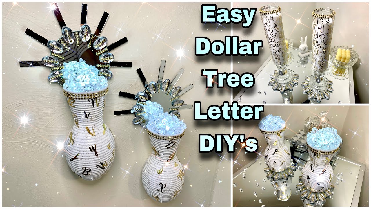 Affordable DIY's With Sticker Letters || DIY Wall Sconces || Dollar ...