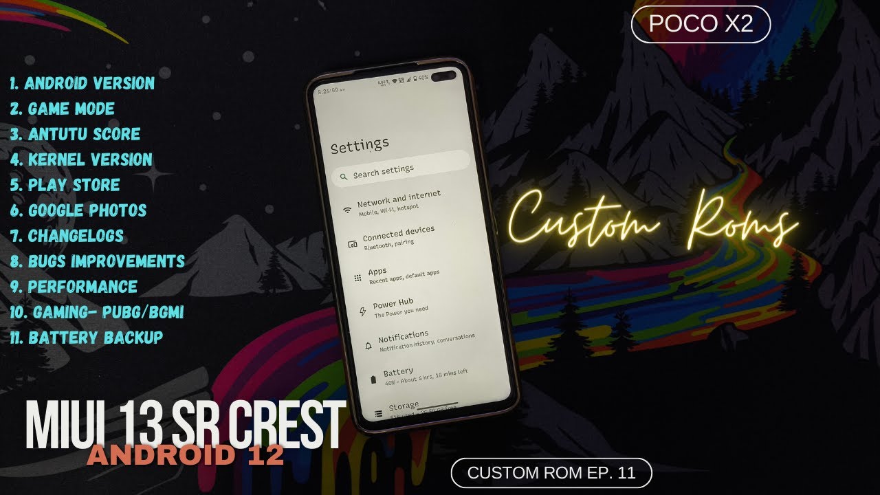 EP.11 || A12 MIUI 13 SR CREST CUSTOM ROM FOR POCO X2 || FULL REVIEW OF ...