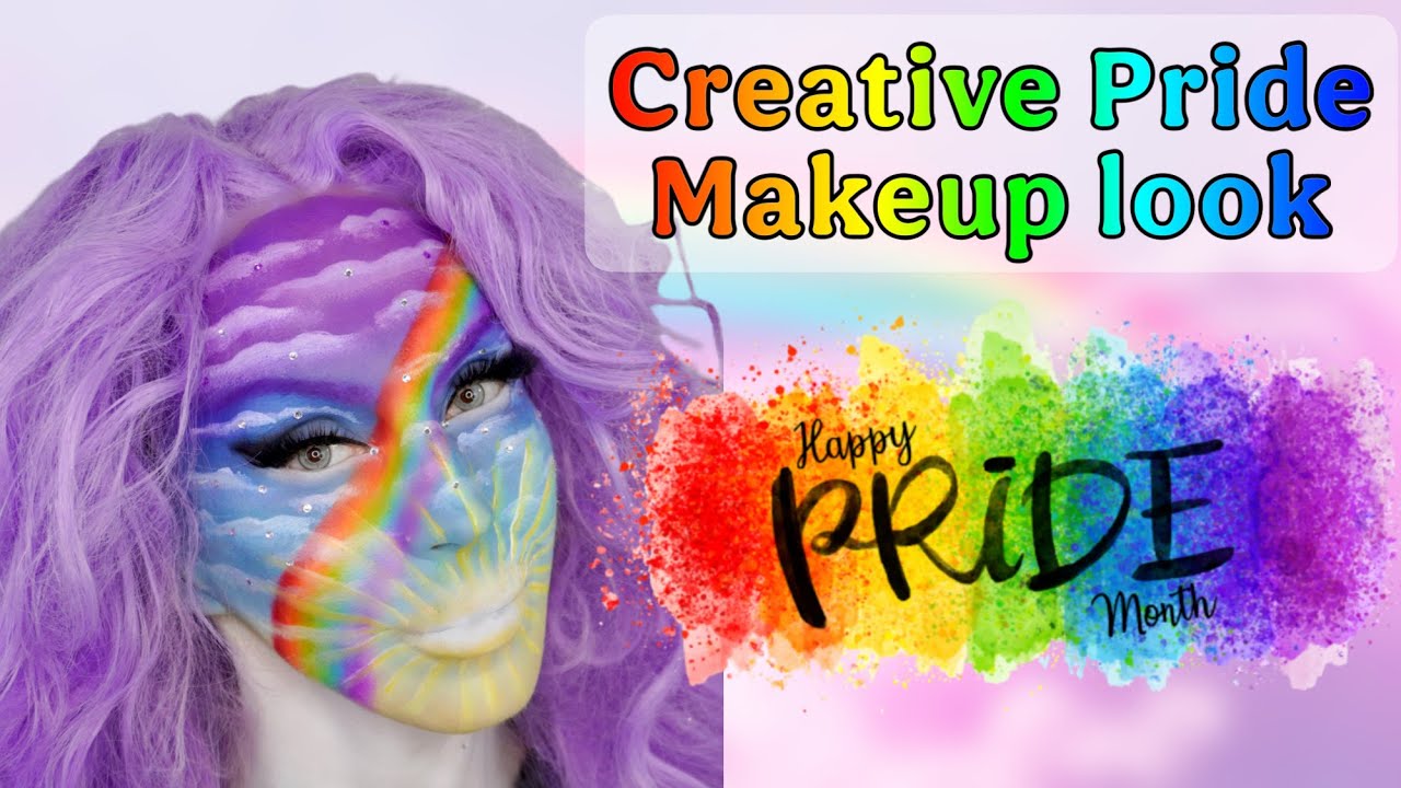 PRIDE MONTH CREATIVE RAINBOW MAKEUP WITH MY FAVORITE PRODUCTS! - YouTube