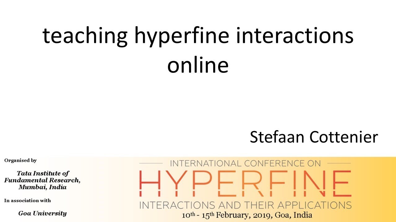 27. Teaching Hyperfine Interactions Online ("turtles") - YouTube