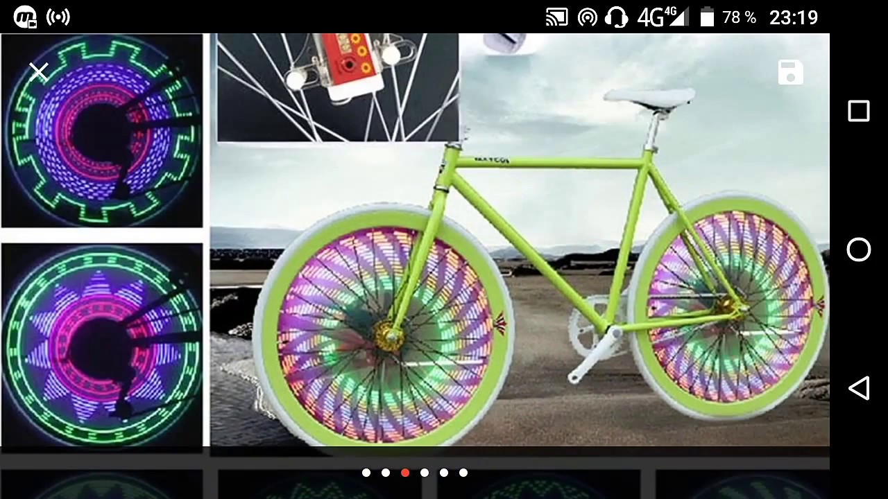 LED RGB SMD for Wheel Signal Lights Colorful Rainbow Riding Bikes ...