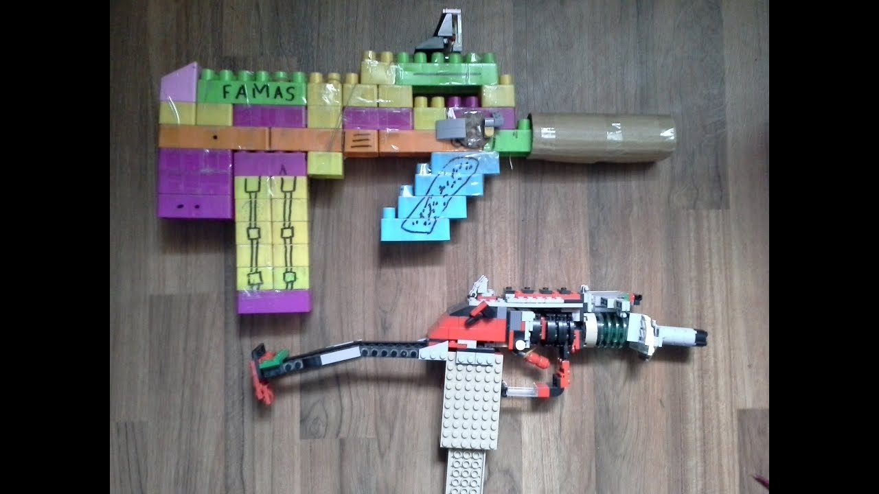 LEGO guns (Uzi, Famas) - YouTube