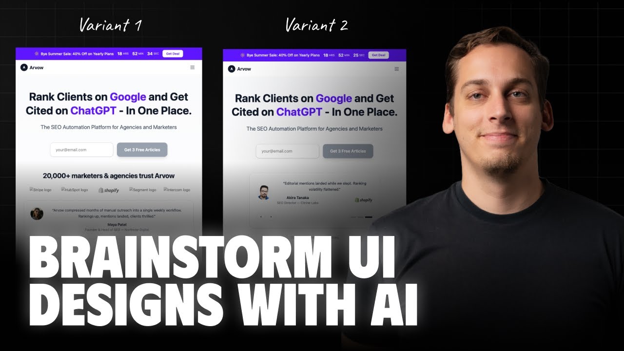 How to Use AI to Brainstorm & Test Website Layouts with Clients - YouTube