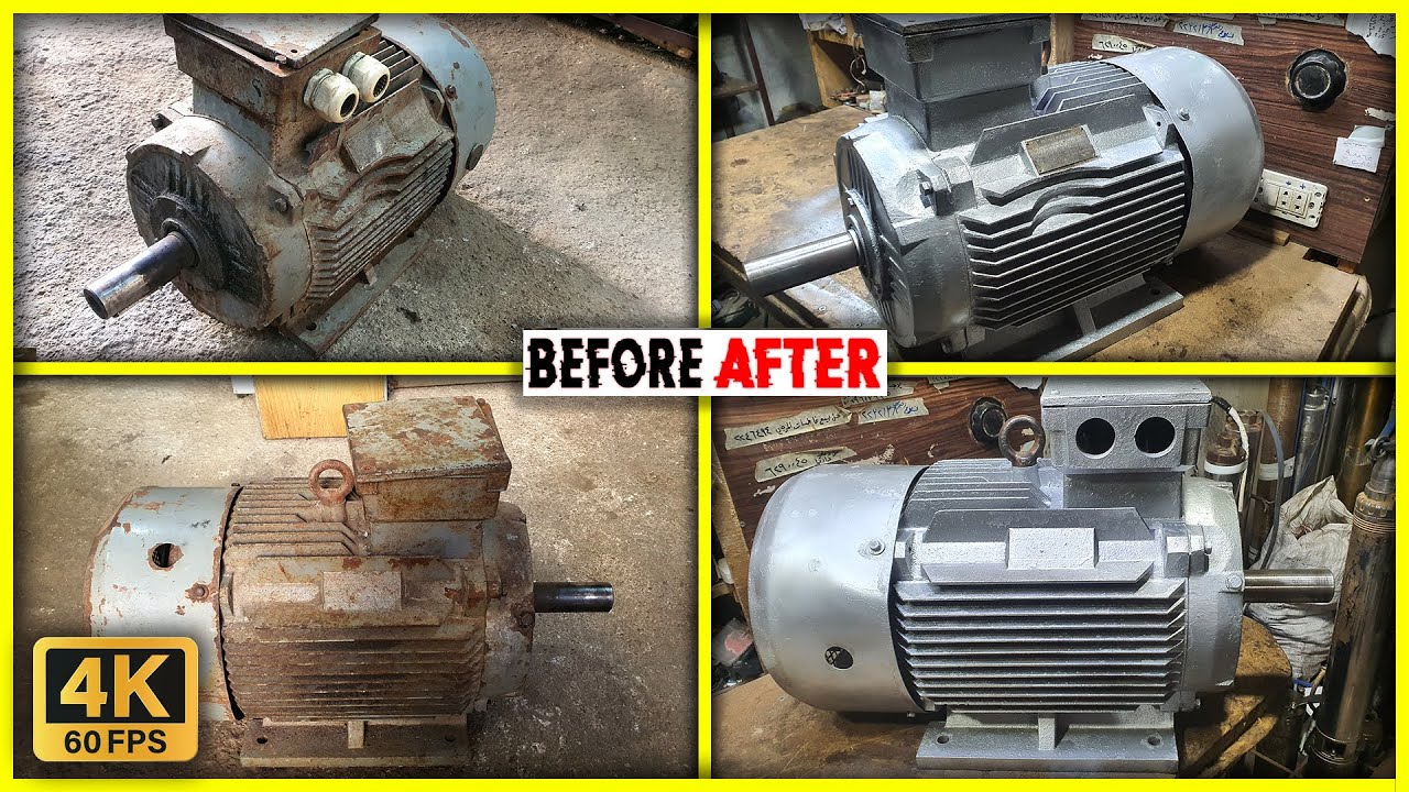 Rewinding Electric motor 3 phase and amazing renewal way !!!?? - YouTube