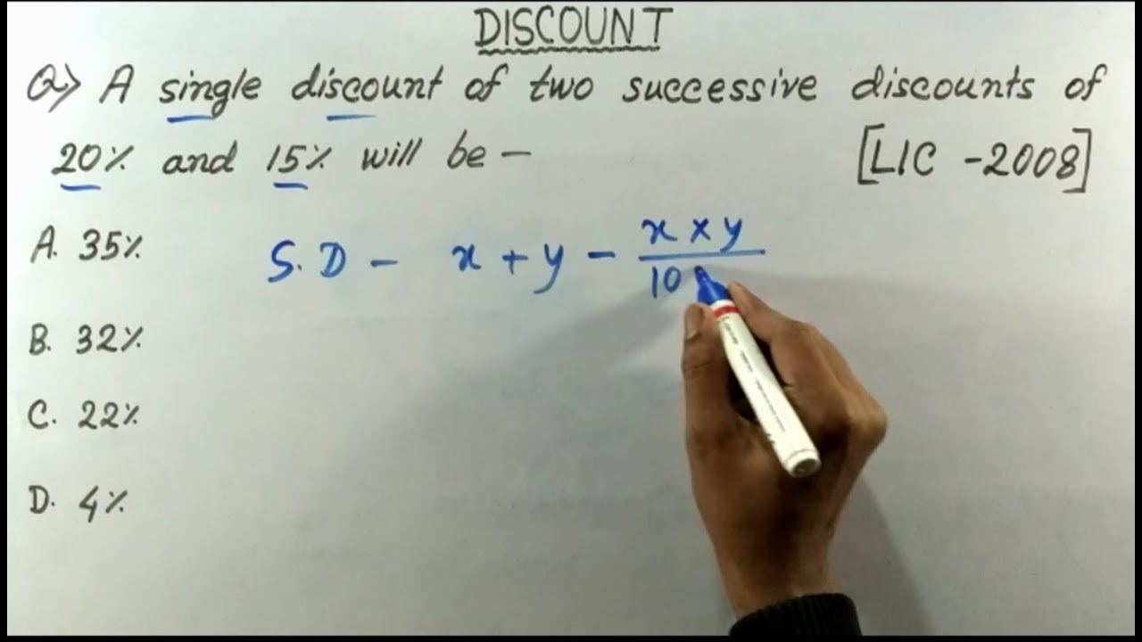 DISCOUNT Short Tricks In Hindi Discount Problems Shortcuts YouTube discount-short-tricks-in-hindi-discount-problems-shortcuts-youtube