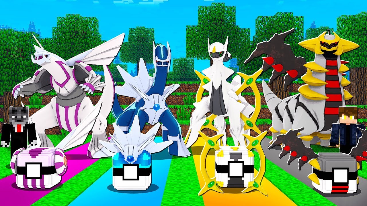 ANDE NO CAMINHO LUCKY PIXELMON ARCEUS VS DIALGA VS PALKIA VS GIRATINA ...