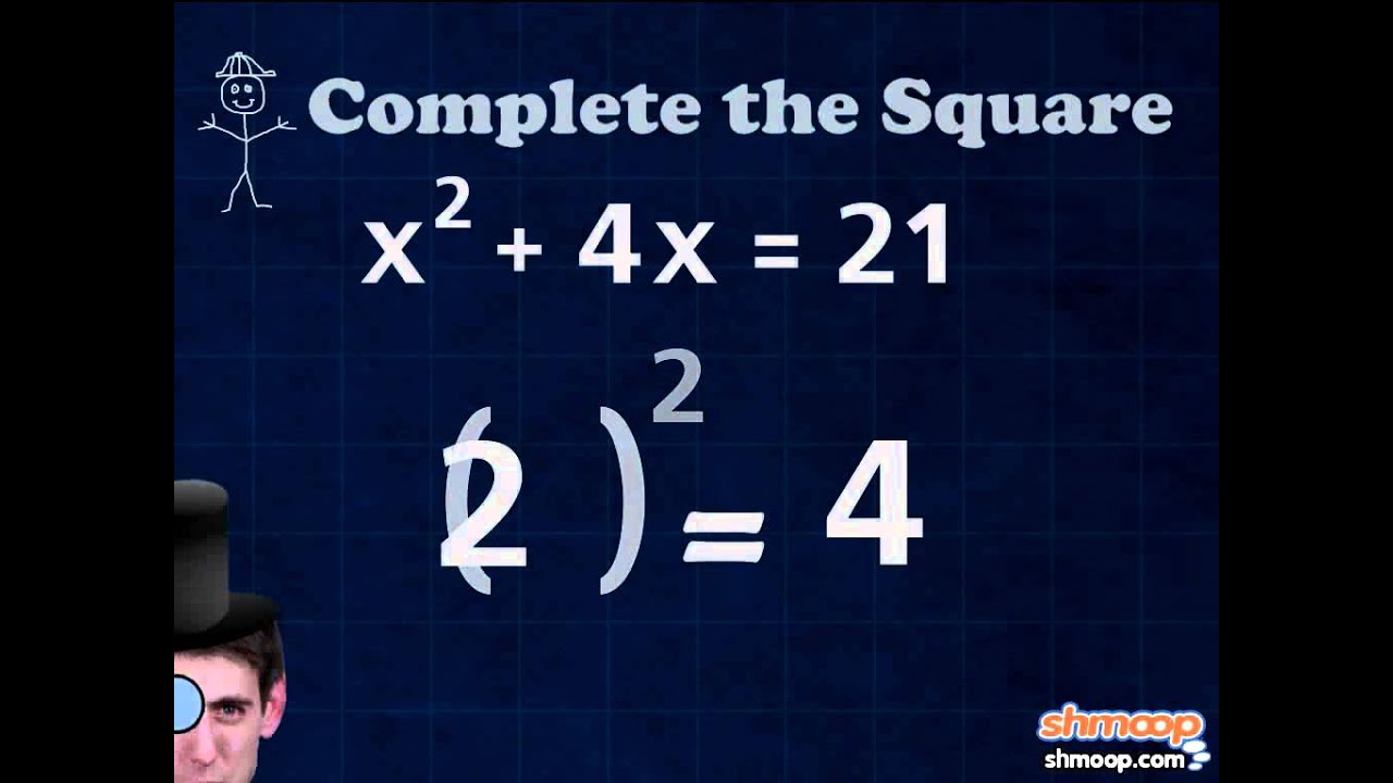 Solving Quadratic Equations: Completing the Square by Shmoop - YouTube