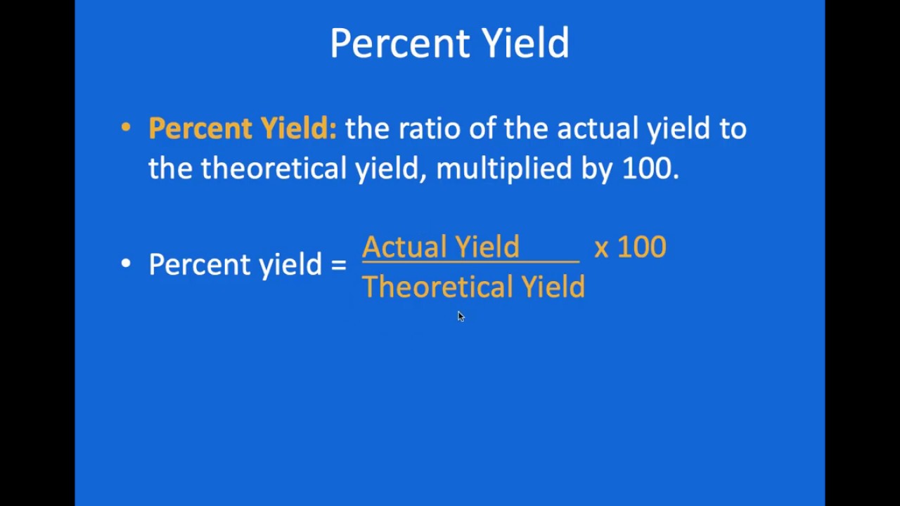 Percent Yield Notes - YouTube