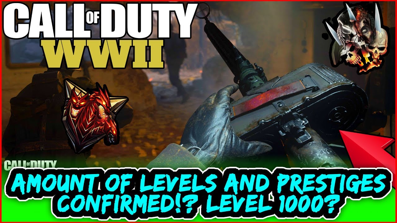 COD WW2 AMOUNT OF LEVELS AND PRESTIGES CONFIRMED!? WILL LEVEL 1000 COME ...