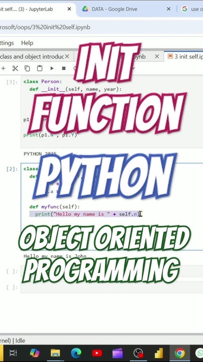 init function in Python | Object Oriented Programming - YouTube