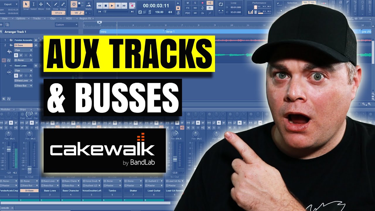 How To Use Cakewalk Aux Tracks And Busses - YouTube