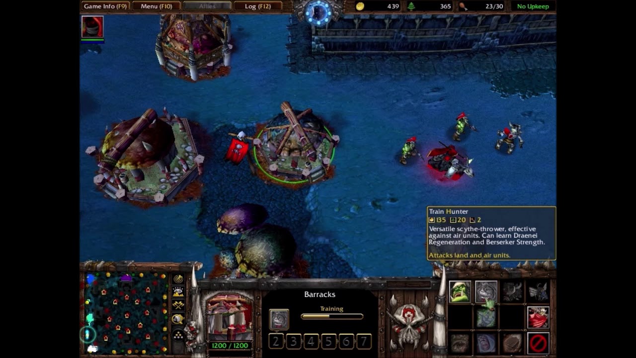 WC3 Classic: Rumble in Outland - Fel Horde in Auchindoun - YouTube