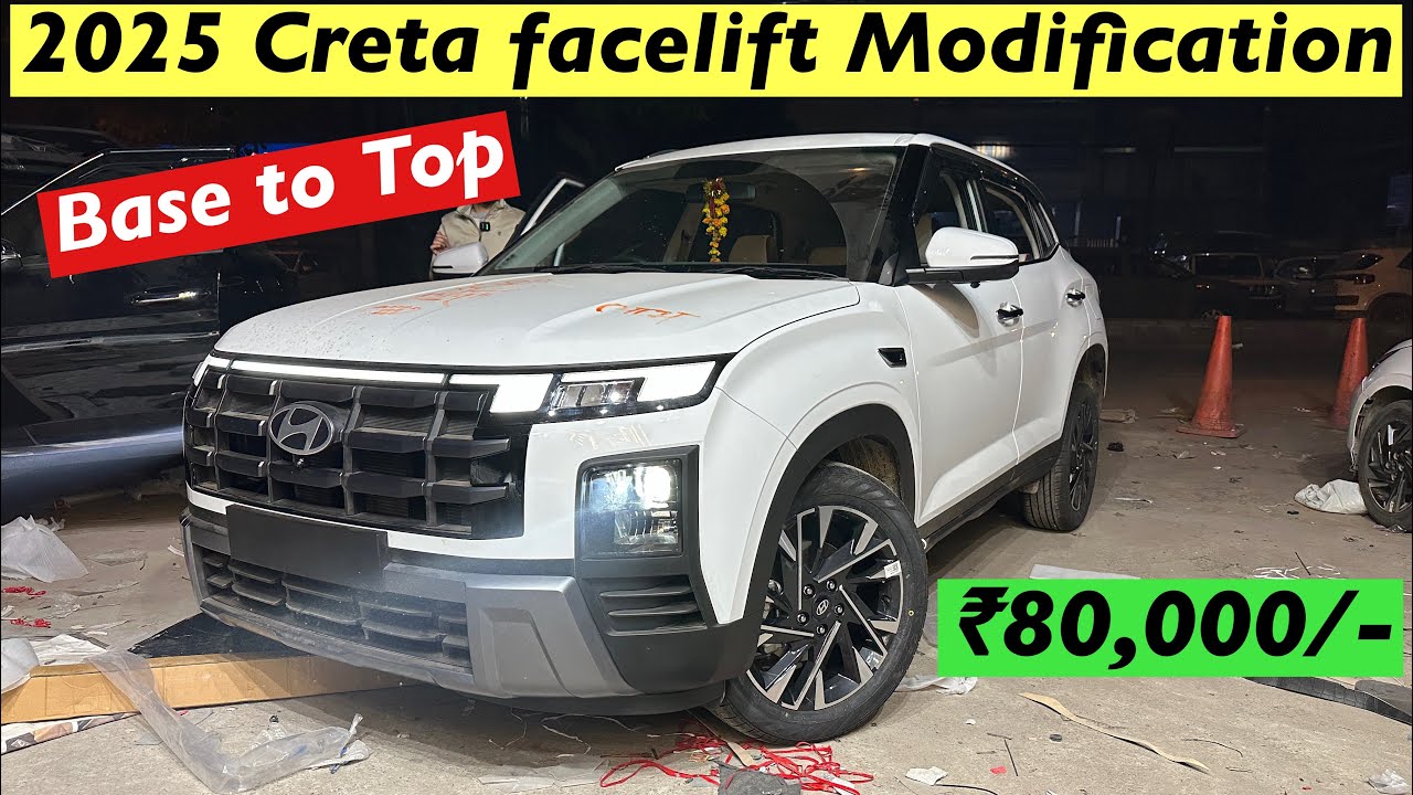 2025 Creta facelift Modified in ₹80,000/- | Creta E Base Model ...