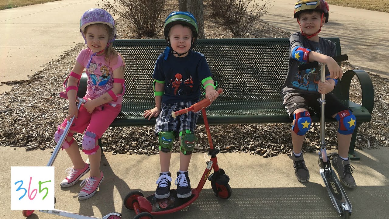 OUR FIRST LONG SCOOTER RIDE | KIDS LIFE 365 | 1.31.16 - YouTube