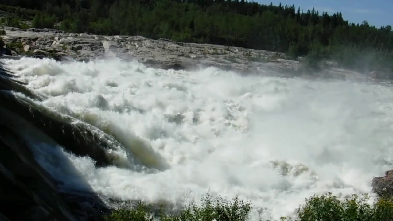 Island falls rapids. - YouTube