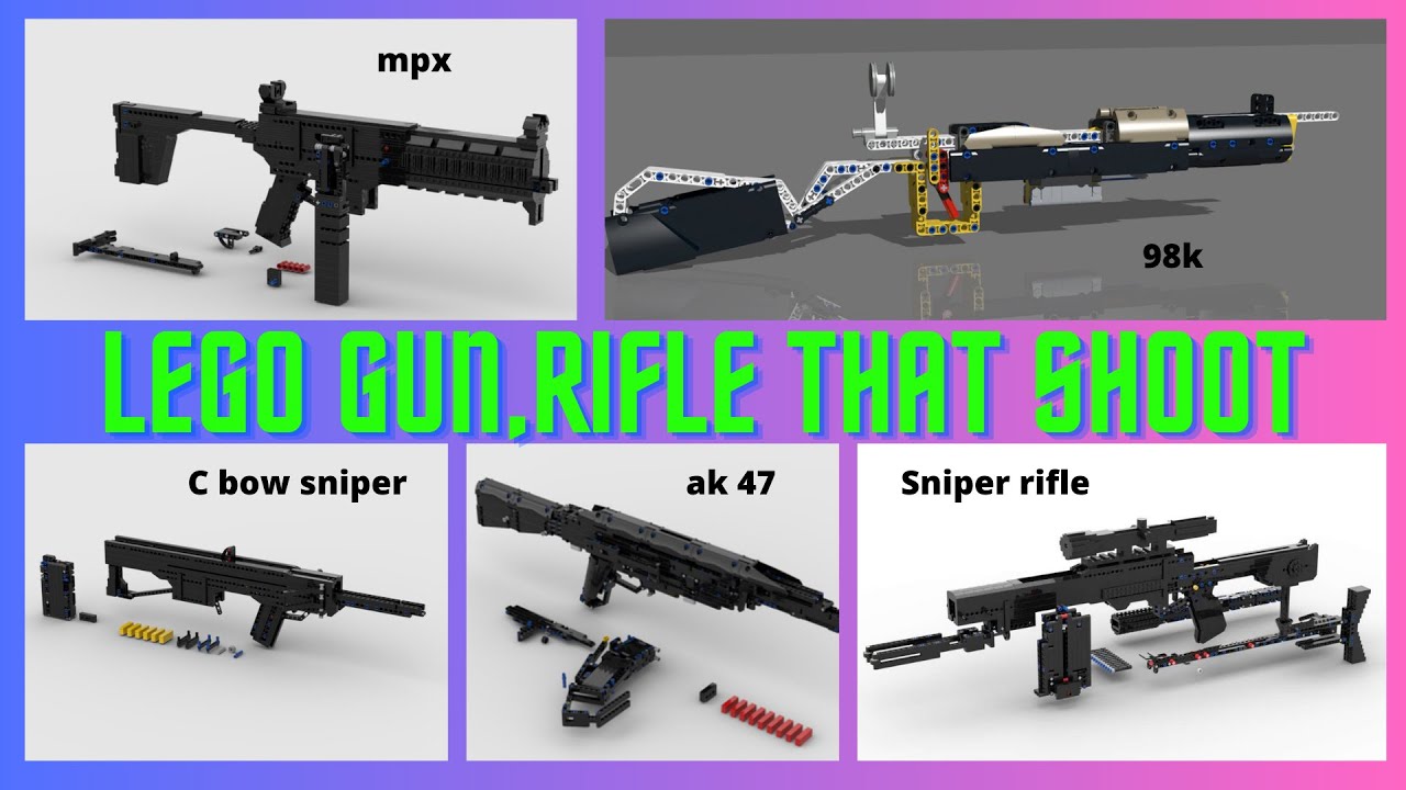 Instructions Lego gun,rifle that shoots - YouTube
