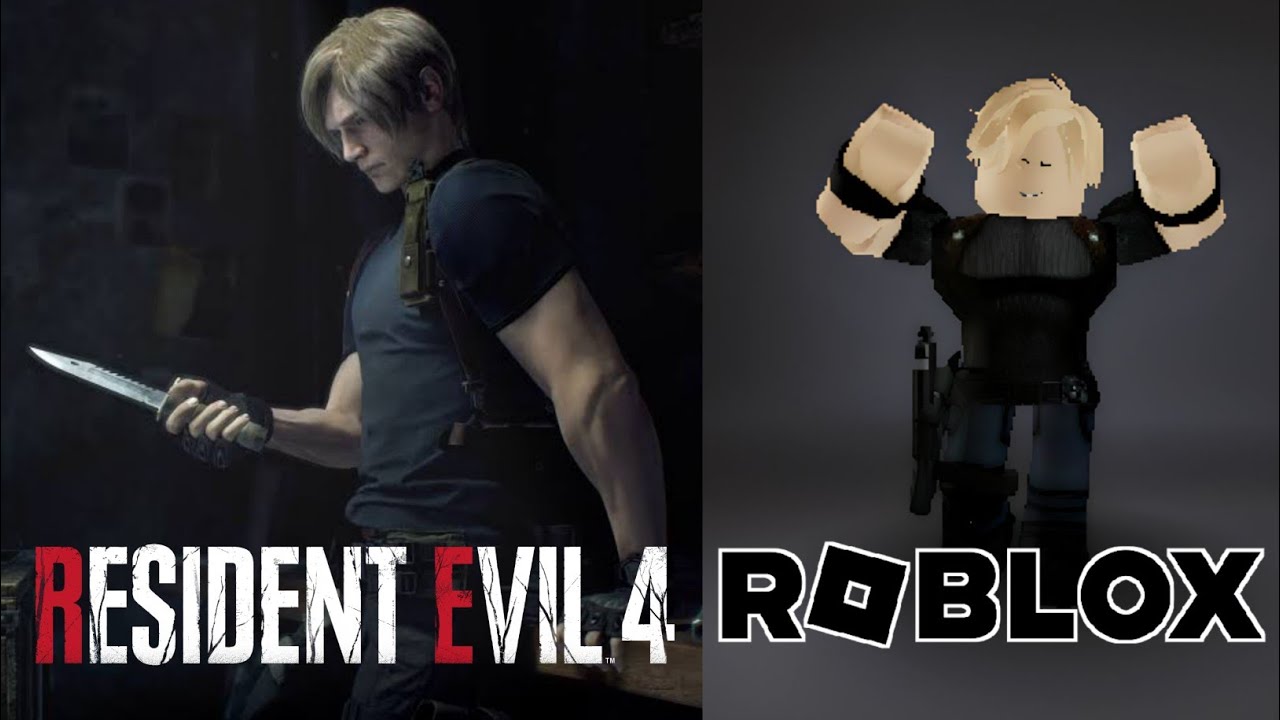 Resident Evil 4 Remake Leon Roblox Cosplay - YouTube