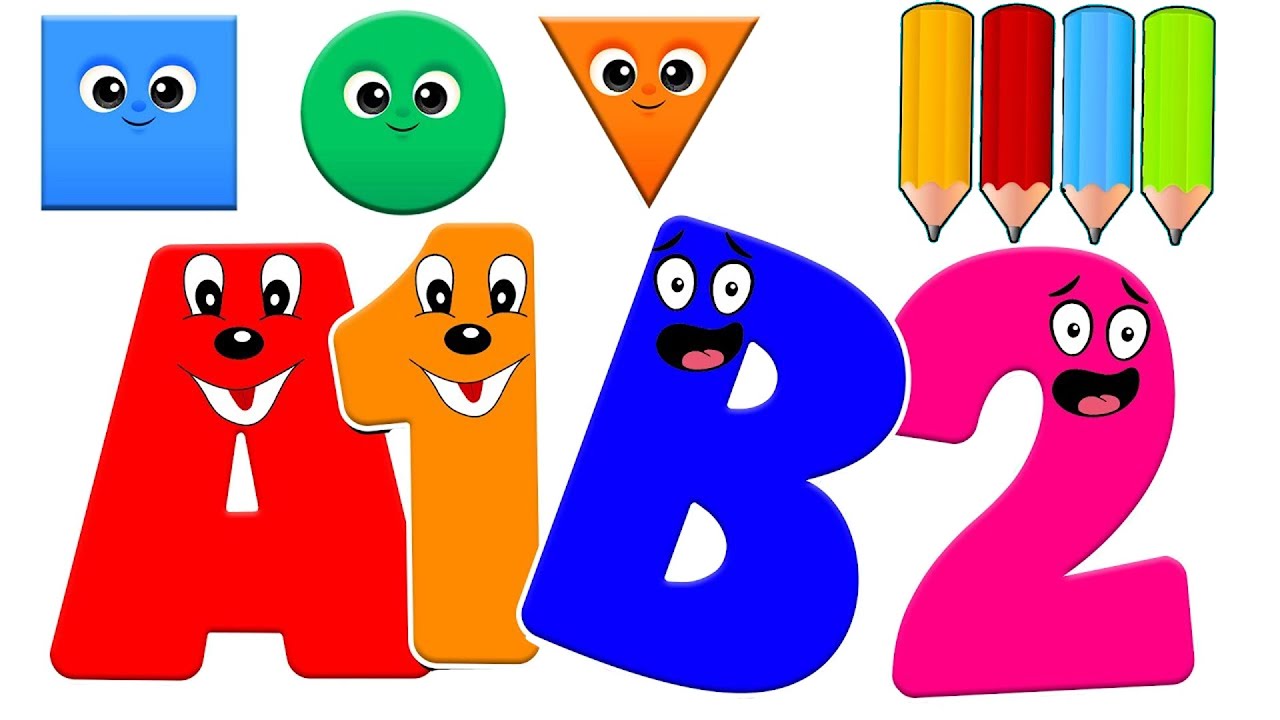 Learn ABC Phonics Shapes Numbers Colors Toddler Learning Videos For 3 ...
