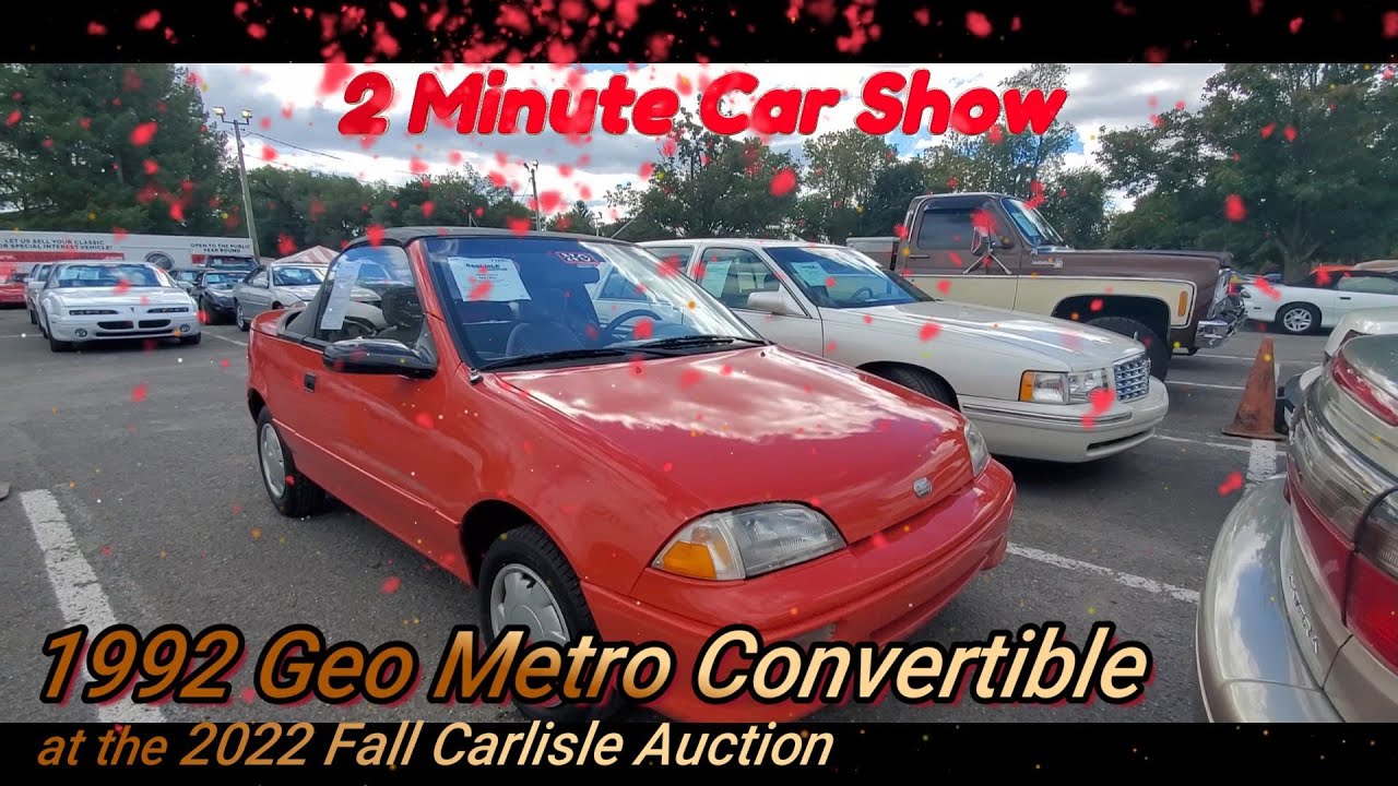 1992 Geo Metro Convertible at the 2022 Fall Carlisle Auction 2 Minute ...