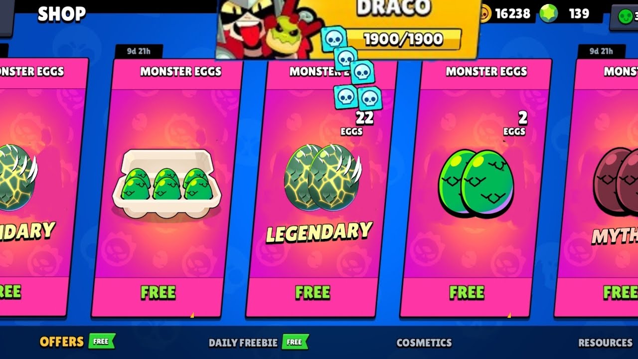 NEW UPDATE GIFTS IS HERE!!!!🥚LEGENDARY MONSTER EGGS🥚BRAWL STARS🥚NEW ...