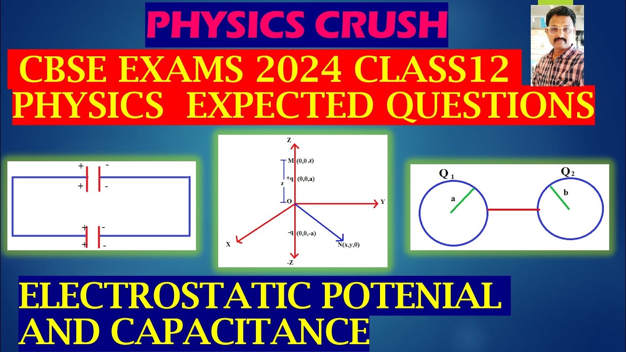 CBSE EXAMS-2024|CLASS I2|PHYSICS EXPECTED QUESTIONS |ELECTRIC POTENTIAL ...