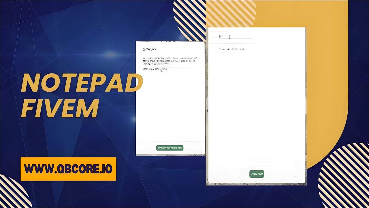 Advance qbcore notepad Script for fivem v2 - YouTube