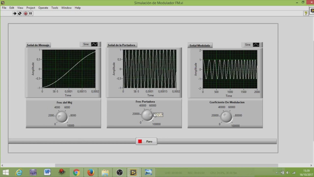 Transmisor FM- Aplicación en Labview - YouTube