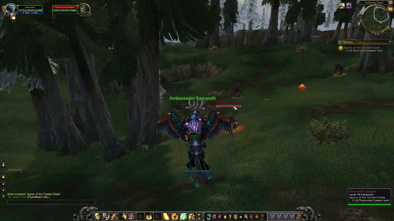 WoW quest #4351 Spawn of the Twisted Glade - YouTube