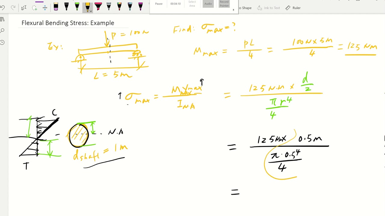 Flexural Bending Stress: Example 1 - YouTube