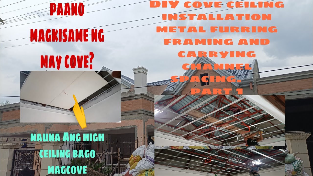 DIY cove ceiling installation metal furring framing and carrying ...