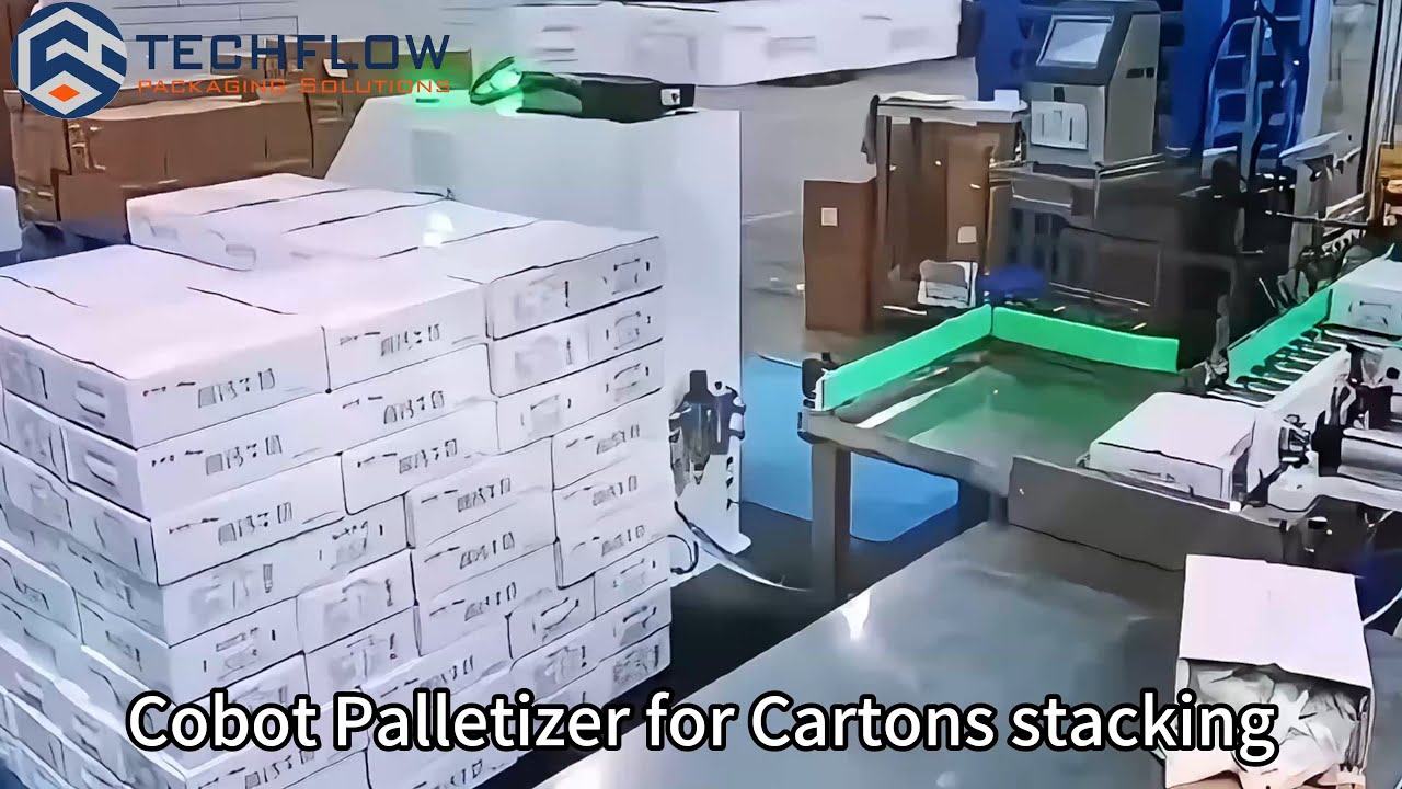 Multi-functional AI Collaborative Robots Palletizer |Techflow Pack Cobot Palletizing Solutions ...