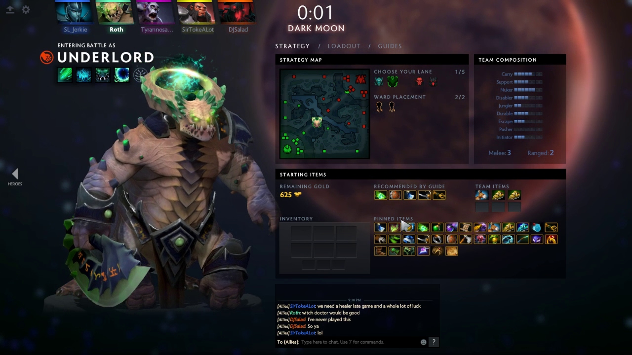 Dota 2 - Dark Moon 2017 as Underlord + reward spin (treasure) - YouTube