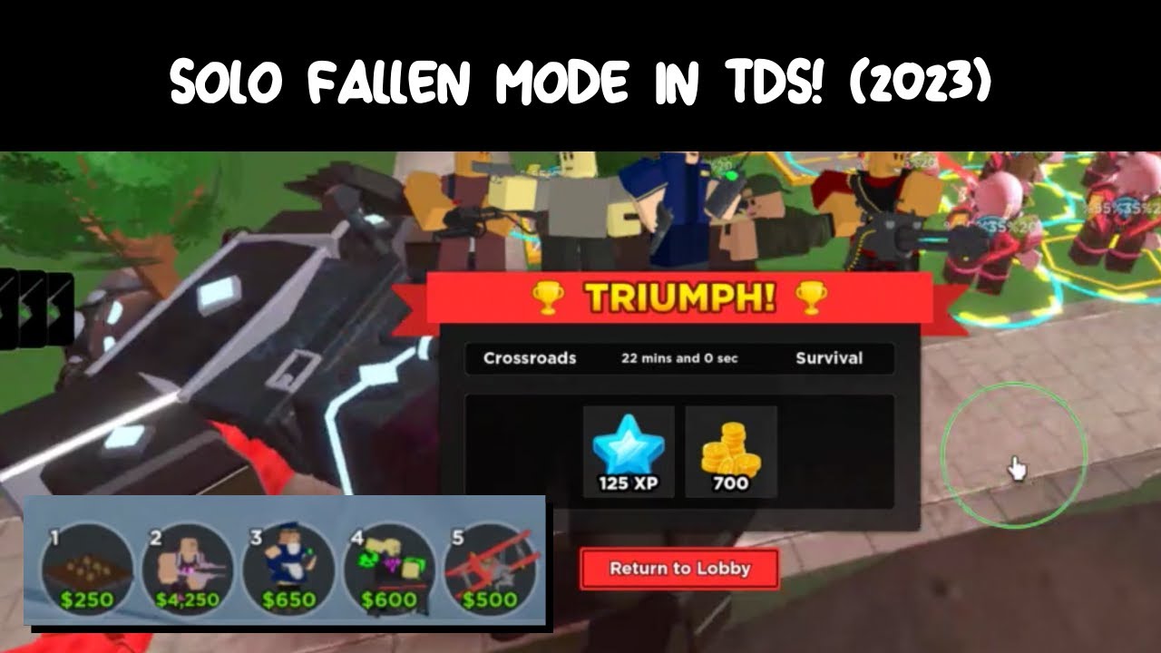 HOW TO SOLO FALLEN IN TDS! (Roblox Tower Defense Simulator) - YouTube