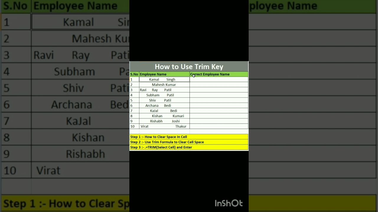 Excel How To Use Trim In Excel support viral YouTube Excel How To Use Trim In Excel support viral YouTube