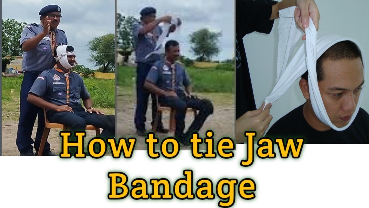 Jaw Bandage | Types of Bandages Bharath Scouts and Guides Training # ...