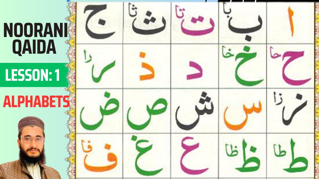 Noorani Qaida Lesson 1 | Arabic Alphabets | Alif Baa Taa | Learn Holy ...