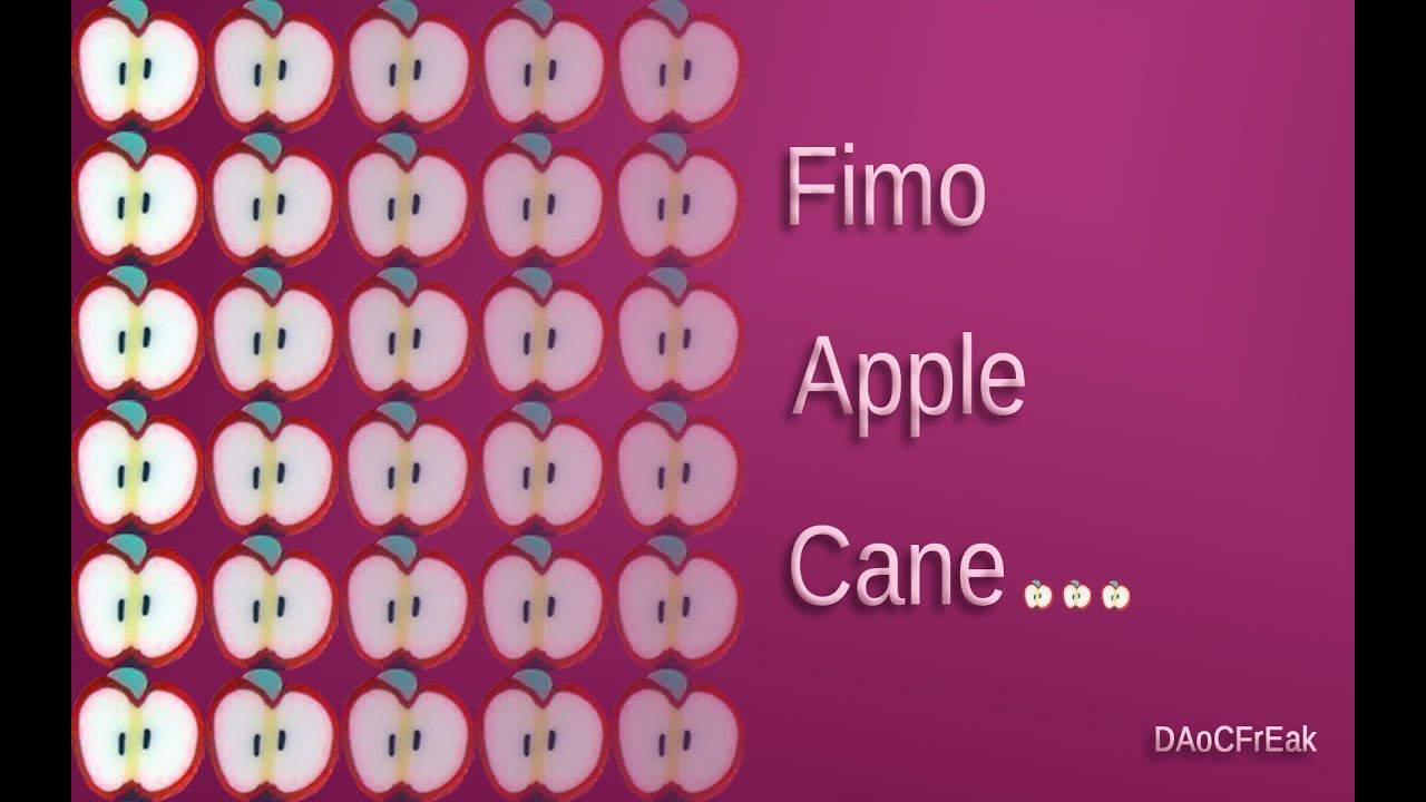 FIMO Apfel-Cane: Polymer Apple-Cane - Tutorial [HD/deutsch] (EN-Sub ...