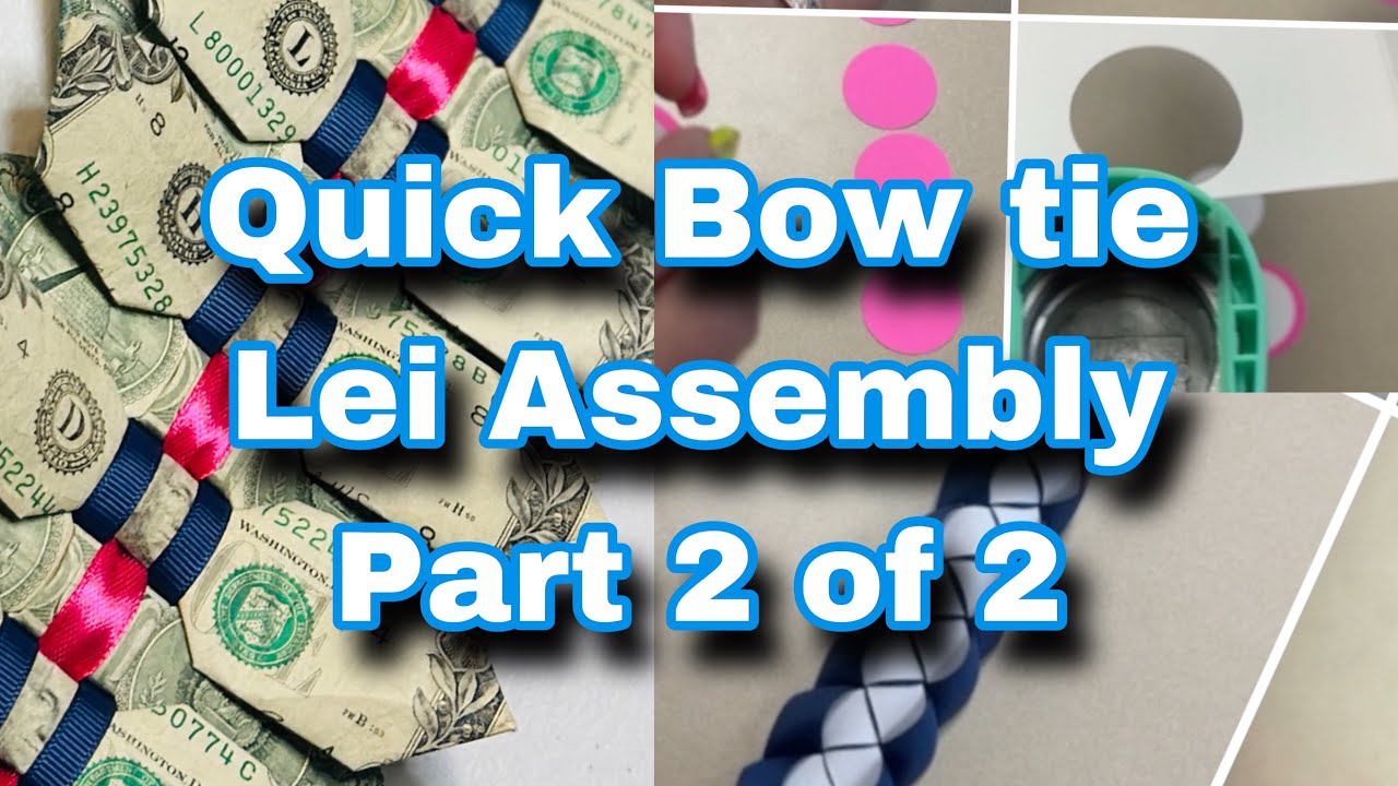 QUICK Bow tie Lei assembly, so you can see the finished product from ...
