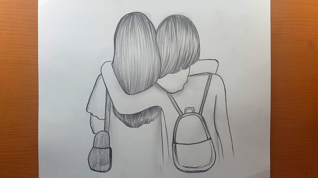Ensine Desenho Melhores Namoradas Passo A Passo Desenhando Irmãs De
