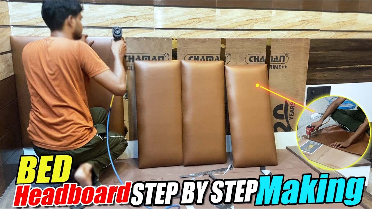 How to Make a bed Headboard |Bed Back Cushion Step By Step Making ...